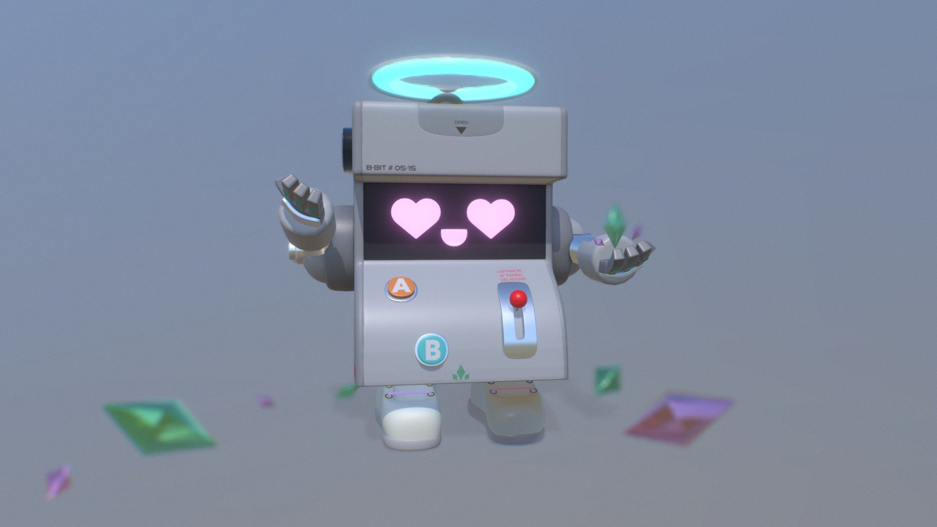 8-bit Robot - 3D model by _trama [337a881] - Sketchfab