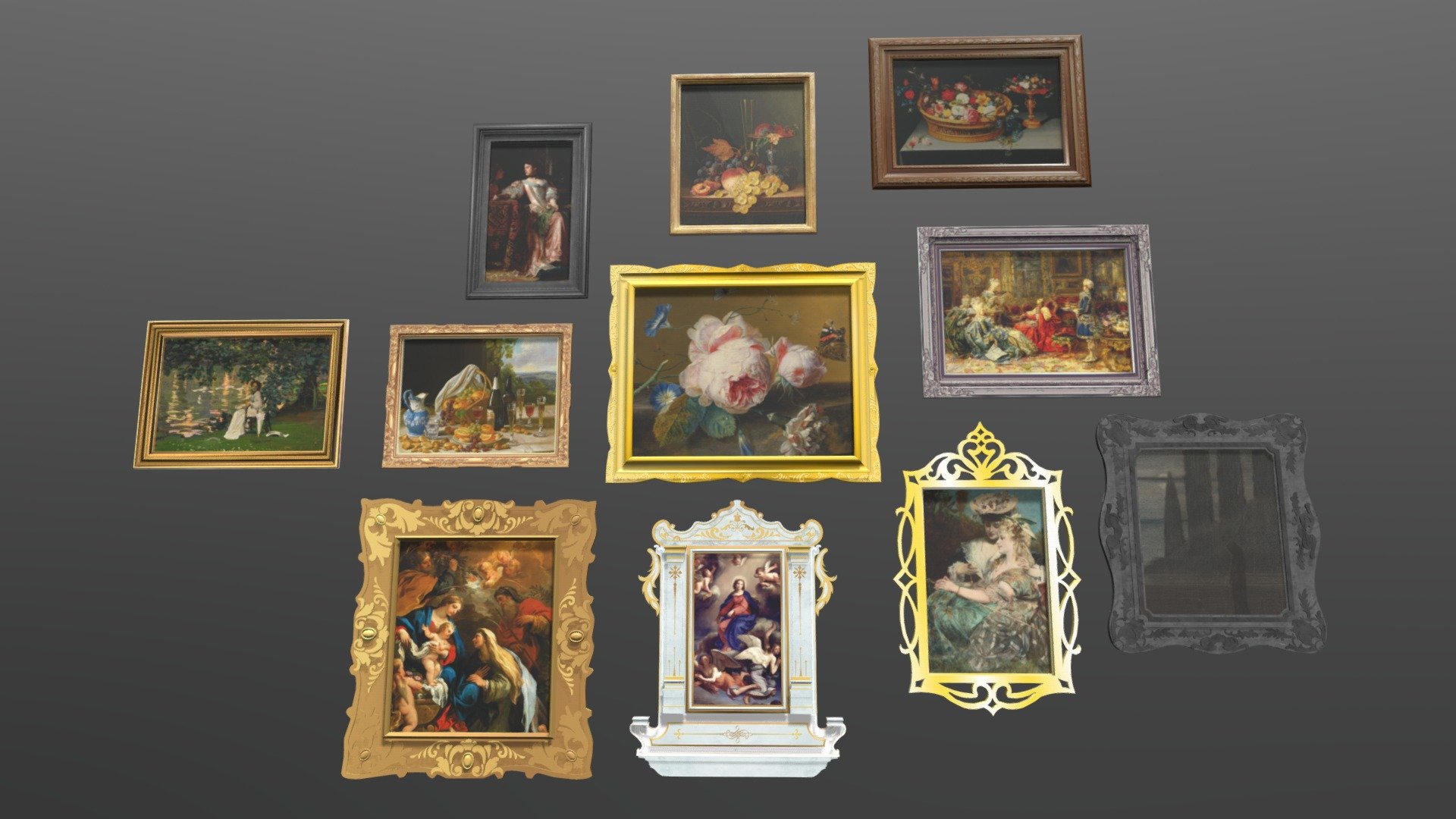 Picture frame Pack A - Buy Royalty Free 3D model by digikstudio ...