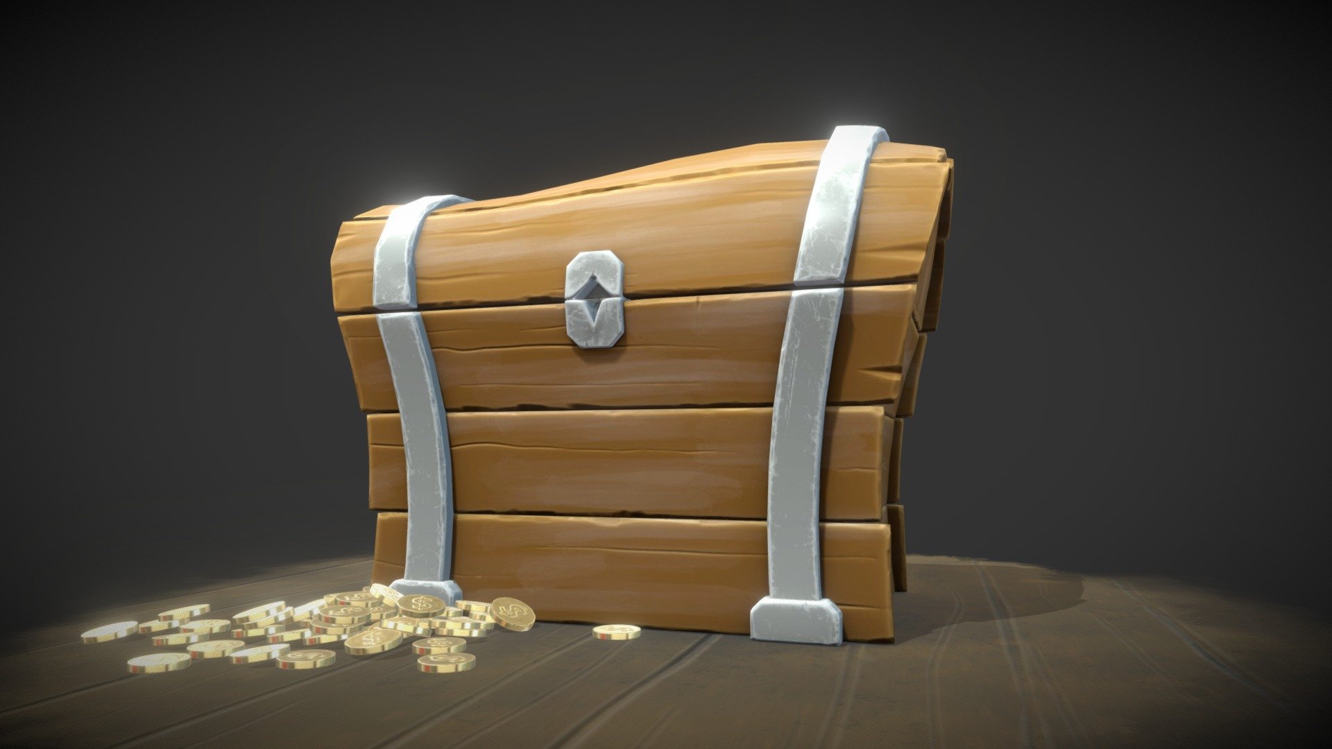 Stylized Treasure Chest - 3D model by Tzahi Keshet (@tkeshet) [3383d52 ...