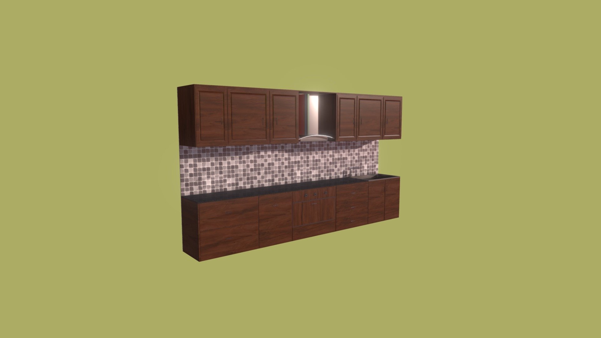 Low Poly Modular Kitchen Design - 3D model by Vigneshwar (@rikki23 ...