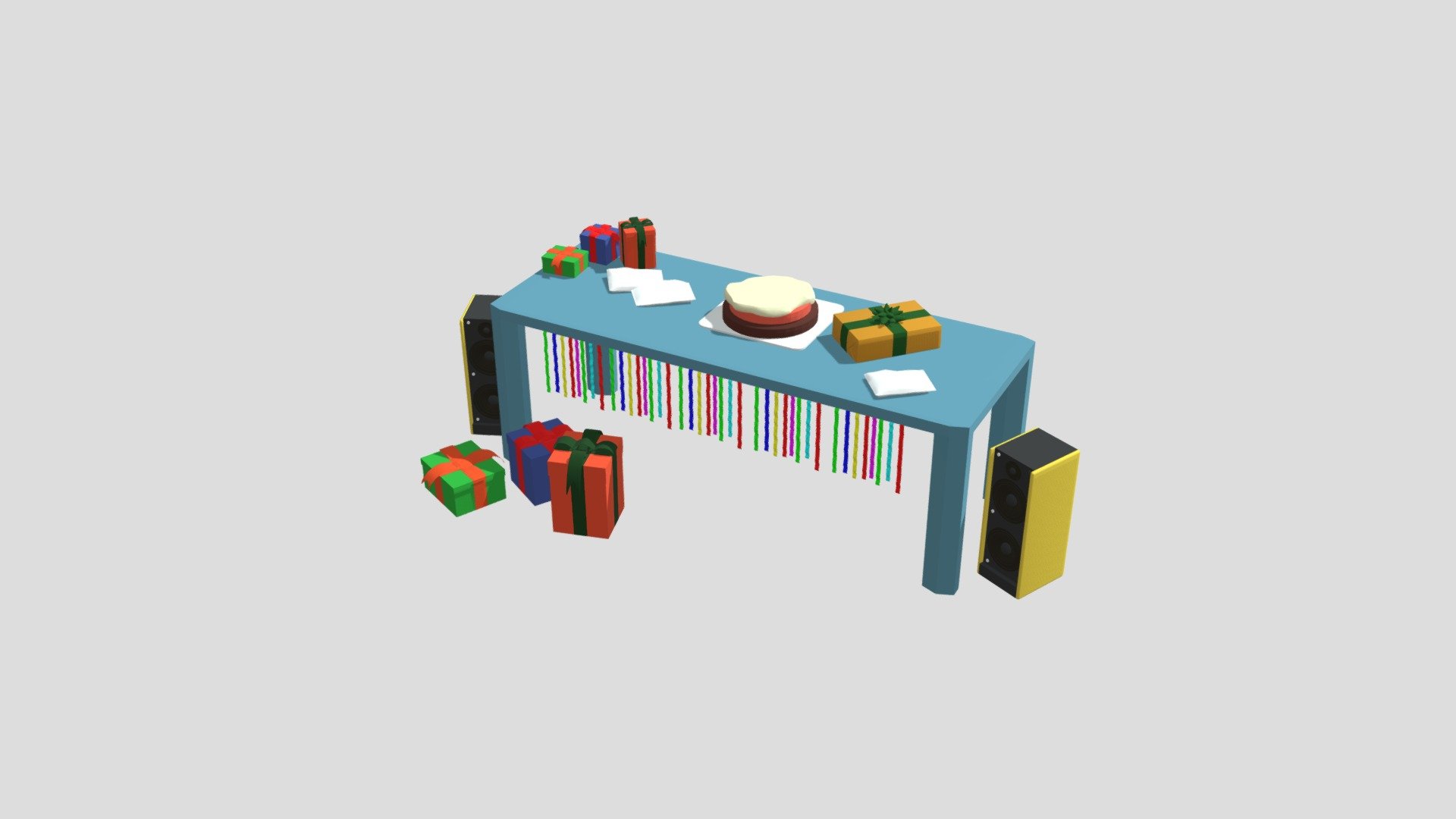 Birthday Table - Download Free 3D model by XristinaLadogianni [3384bec ...