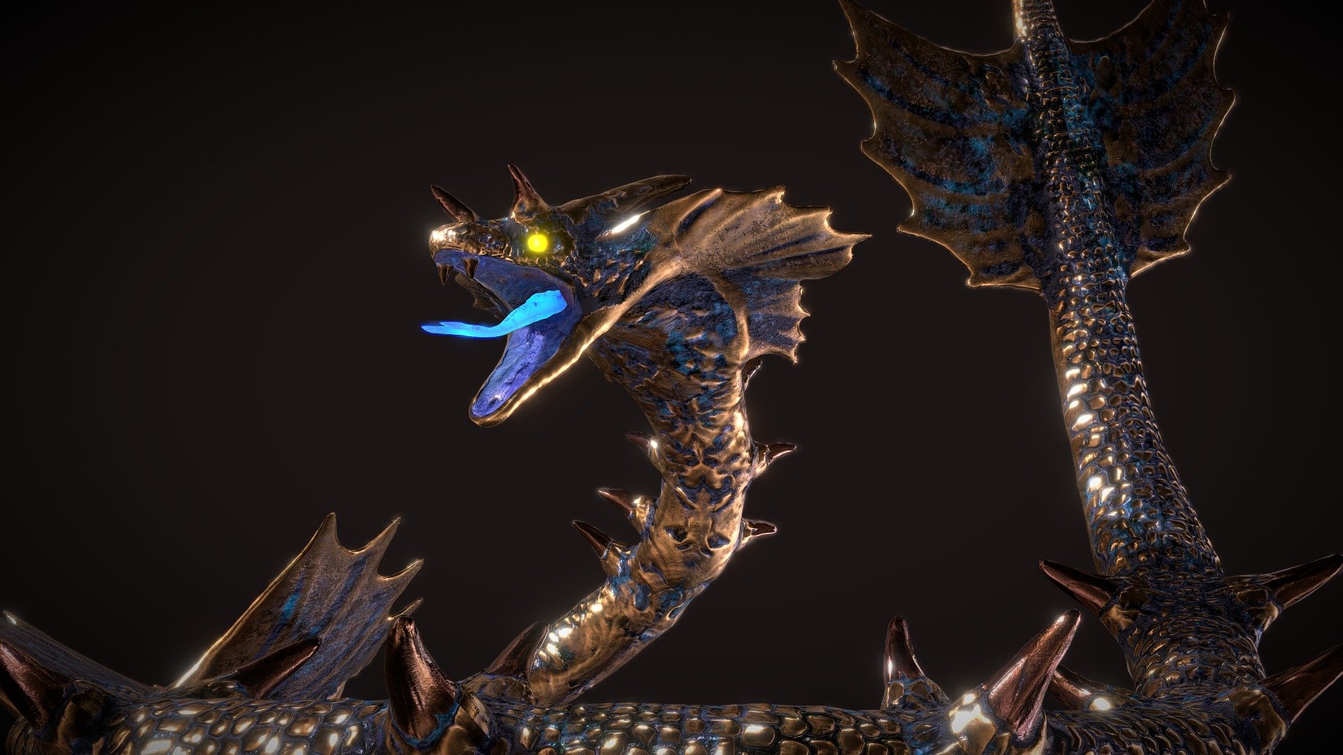Horned Serpent - Buy Royalty Free 3D model by Wilhelm.von.3D [3386abe ...