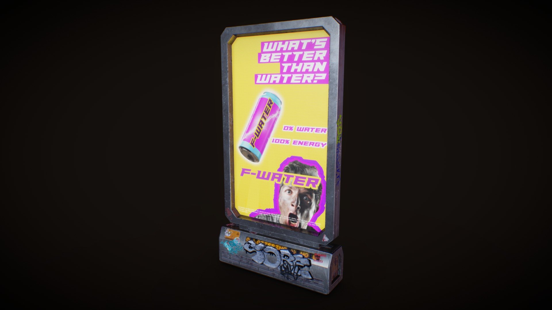 Cyberpunk Street Advertisement - 3D model by Tsuica [338851e] - Sketchfab