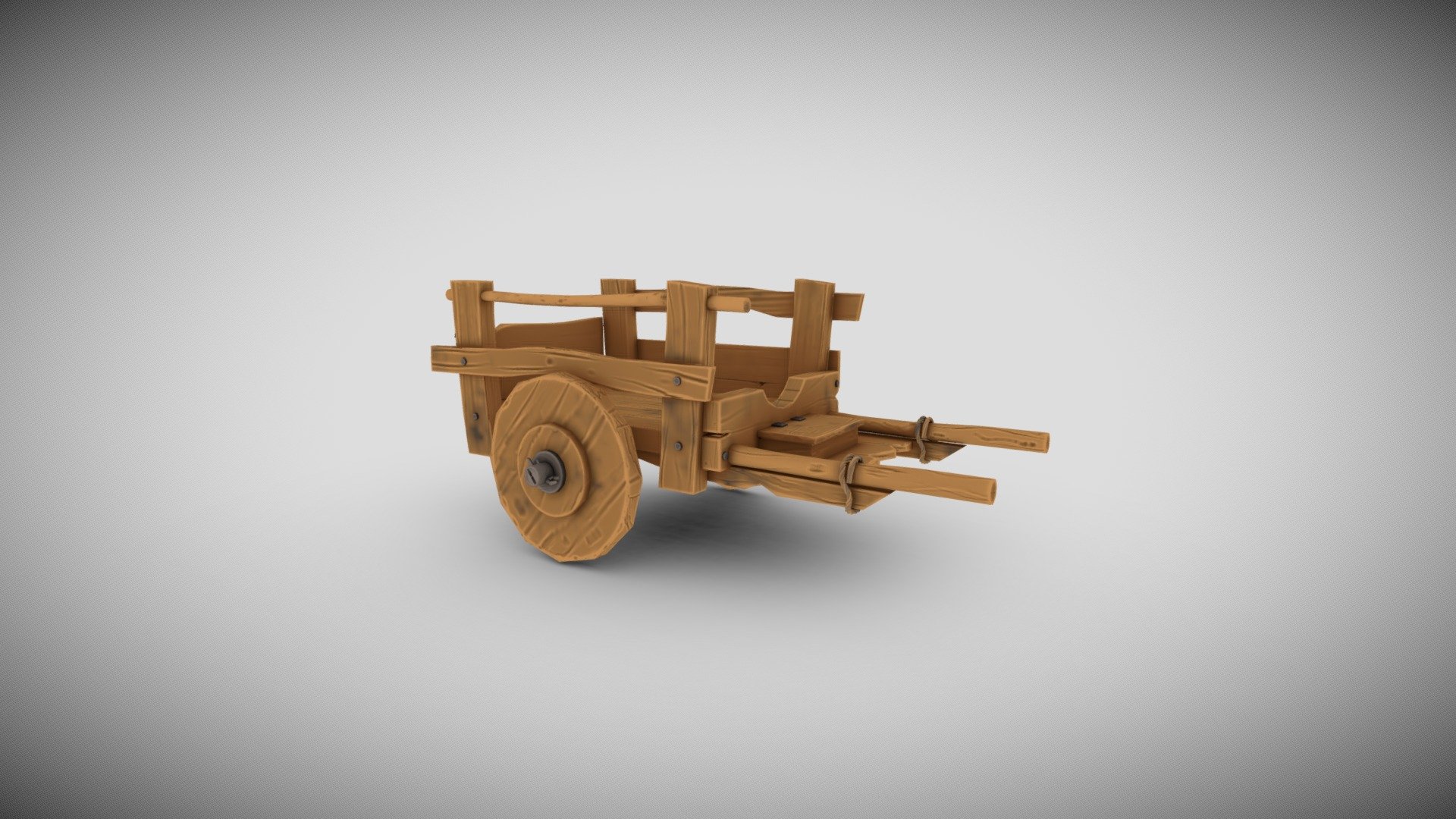 Stylized Wooden Cart - Download Free 3D model by hamza.benaissia ...
