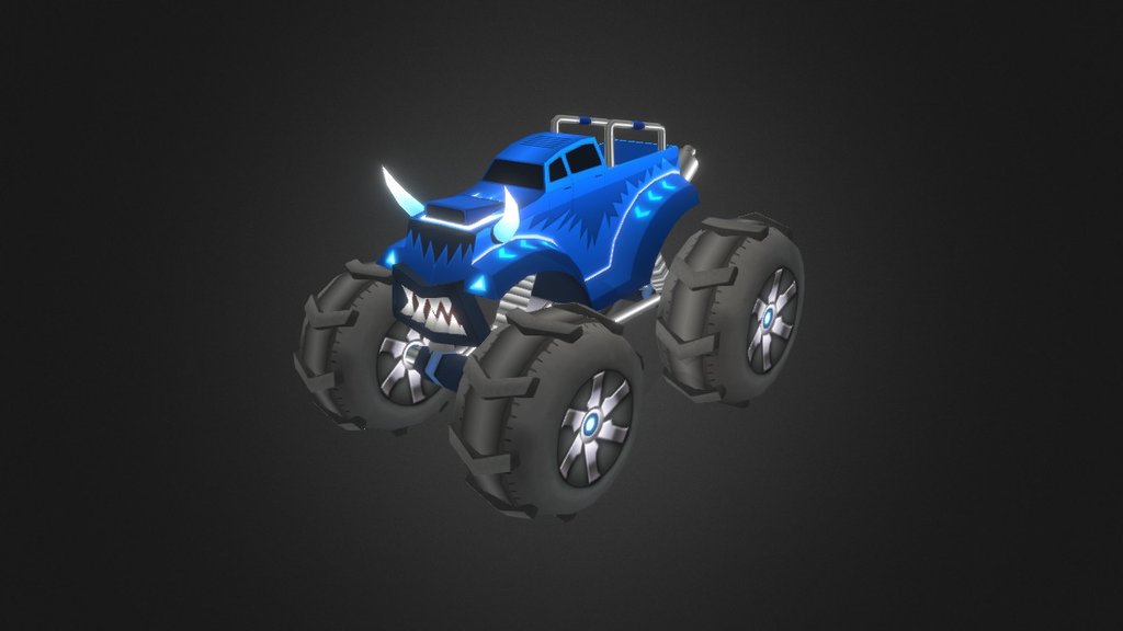 LowPoly Monster Car - 3D model by ritu537 [338b1c6] - Sketchfab