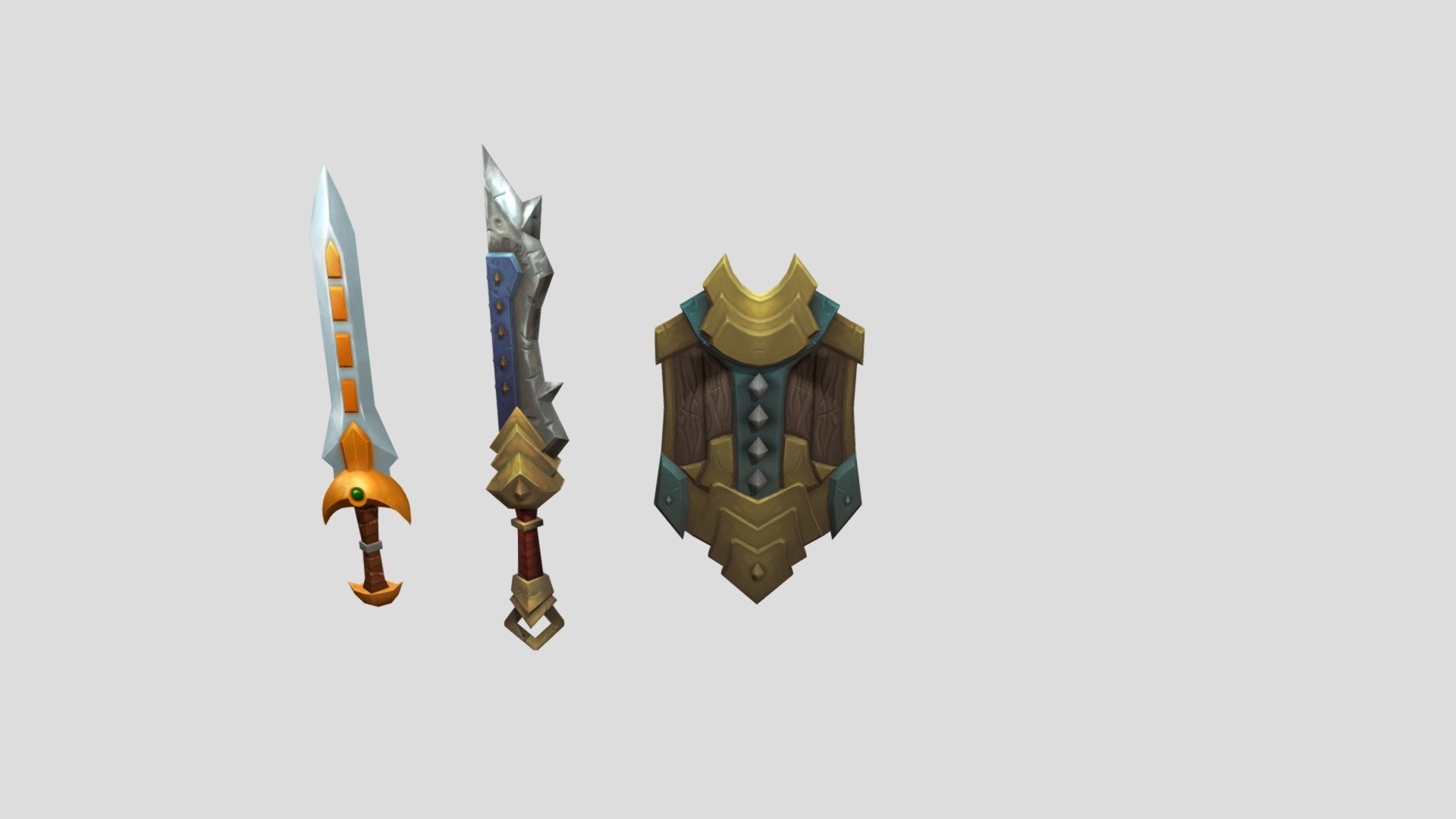 Hand Painted Weapons - Download Free 3D model by czili86 [338b7c4 ...