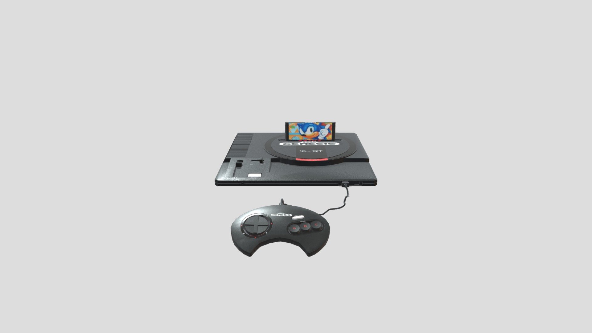 Sega Genesis - 3D model by retrodavid [3390b6d] - Sketchfab