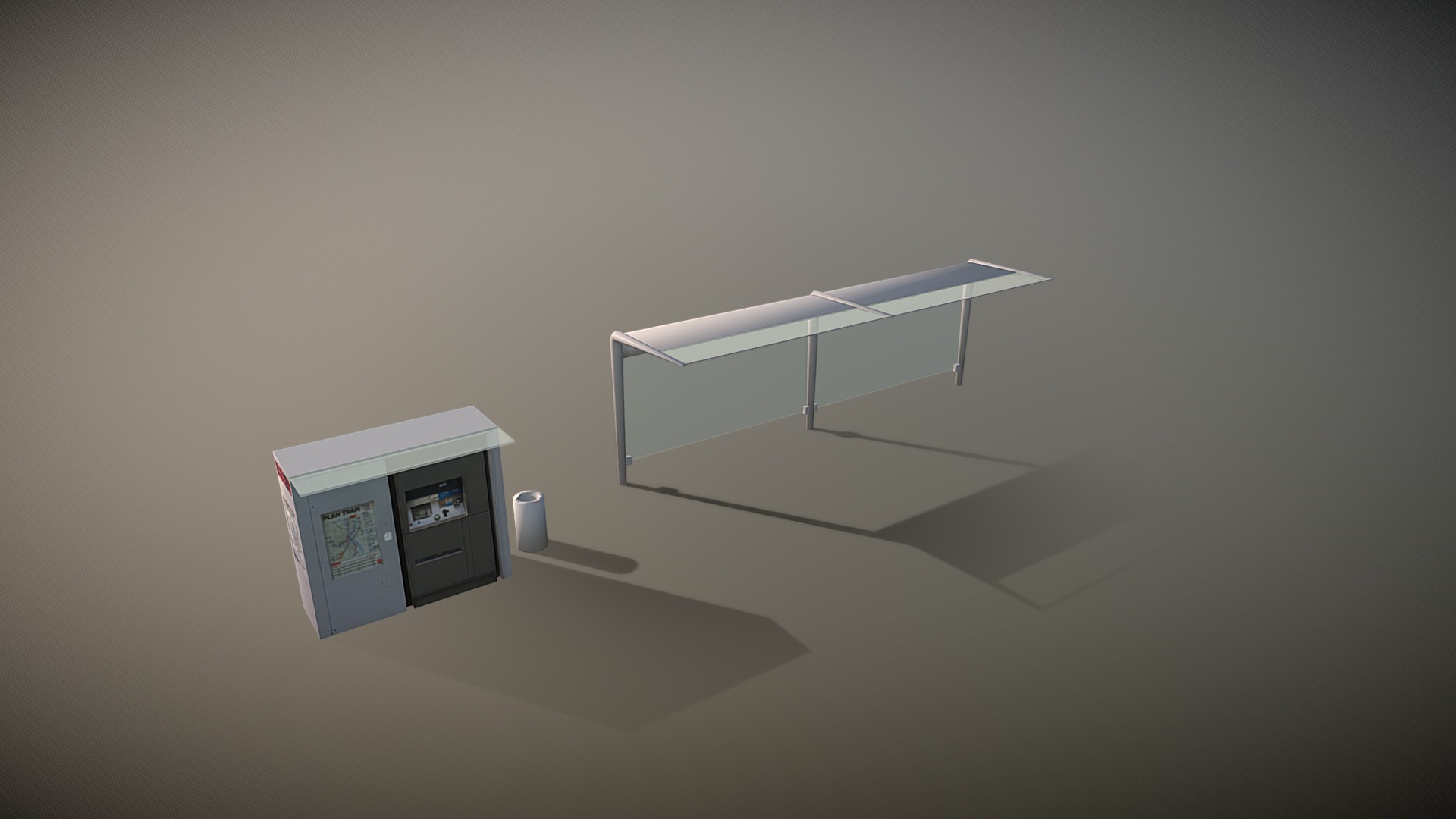 Tram stop - 3D model by Gruny (@grunystudio) [339bf50] - Sketchfab