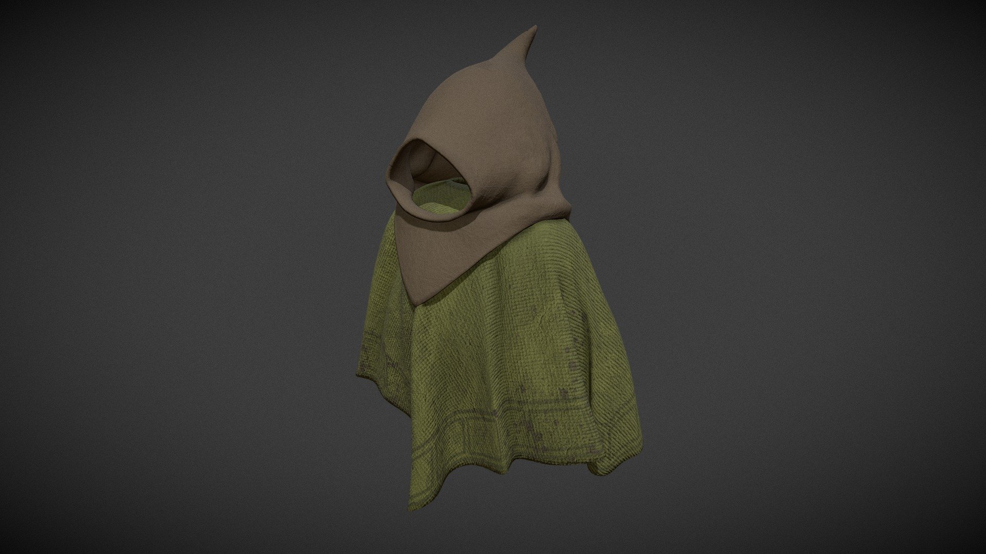 Poncho and hood for small characters - Download Free 3D model by ...