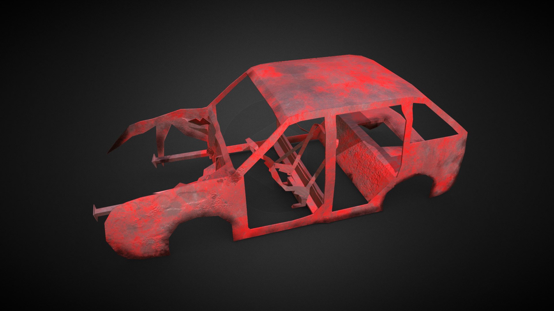 Abandoned Broken Car (RED) - Buy Royalty Free 3D model by Arjun S R ...