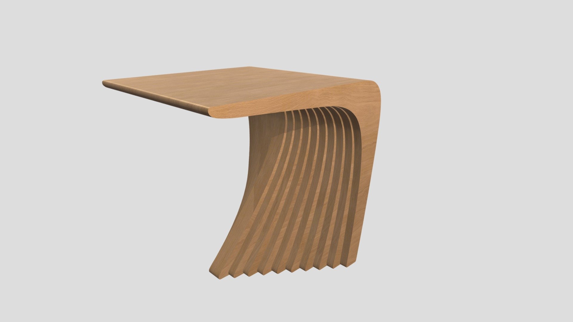 Woodbang Touchey parametric side table / Oak - Download Free 3D model ...
