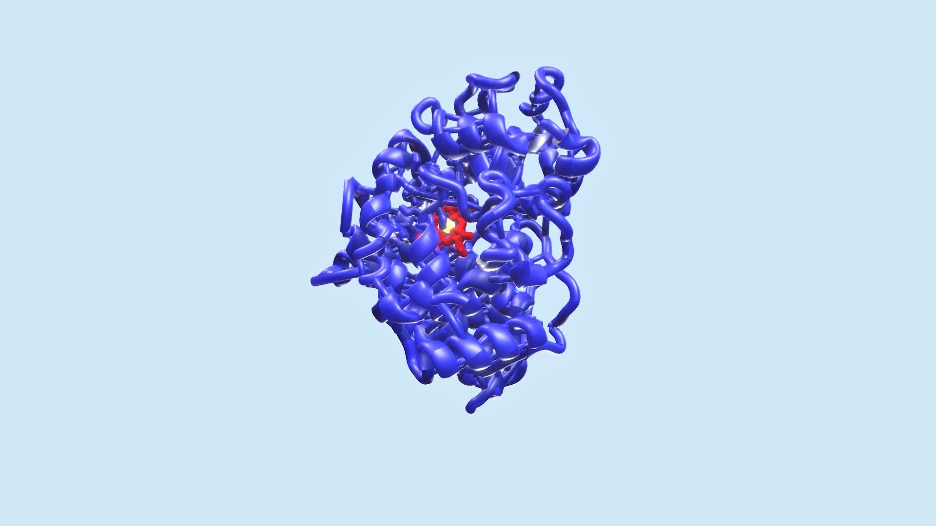 Cytochrome P450 with haem highlighted - Download Free 3D model by ...