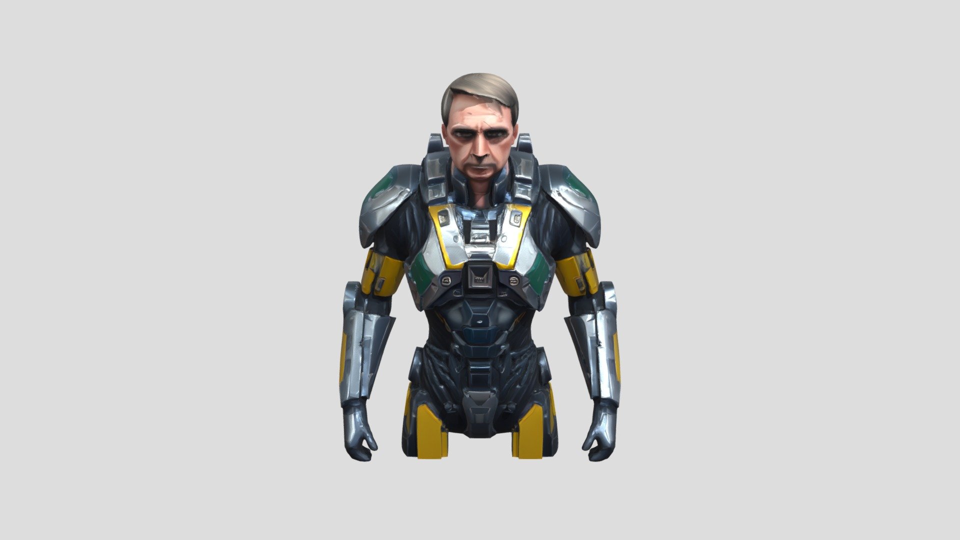 armored futuristic soldier - 3D model by dimastherion1 [33ae494 ...