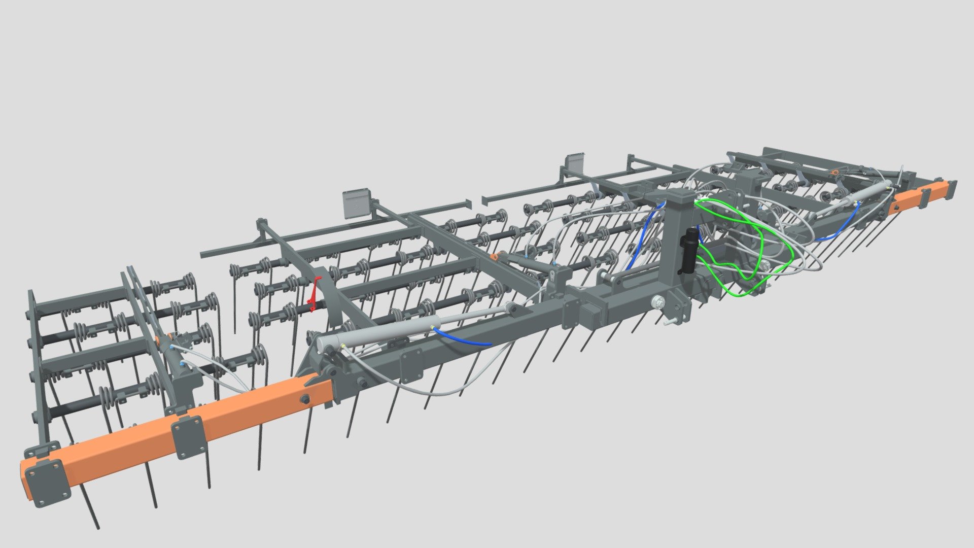 Spring-type harrow 8.5m - 3D model by Ruslan Onishchenko (@onicshenko93 ...
