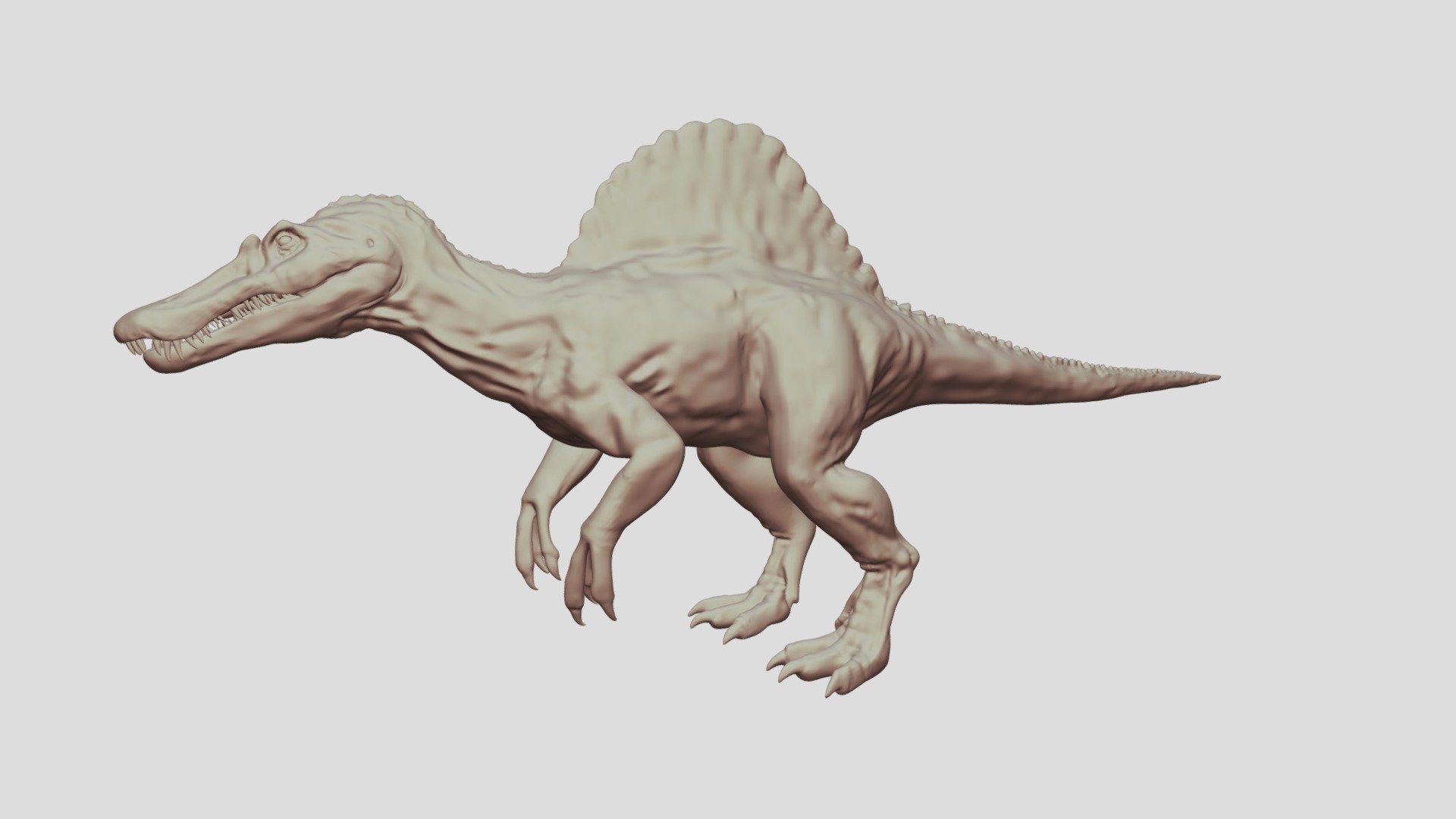 CC4-5 Spinosaurus - 3D model by 桢溟_Limen (@xiaomuma) [33b98e3] - Sketchfab