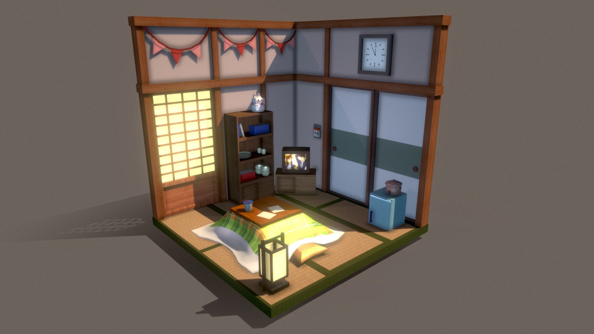 Japanese Isometric Room CA1 - 3D model by anghuixuan0804 [33b9a0a ...