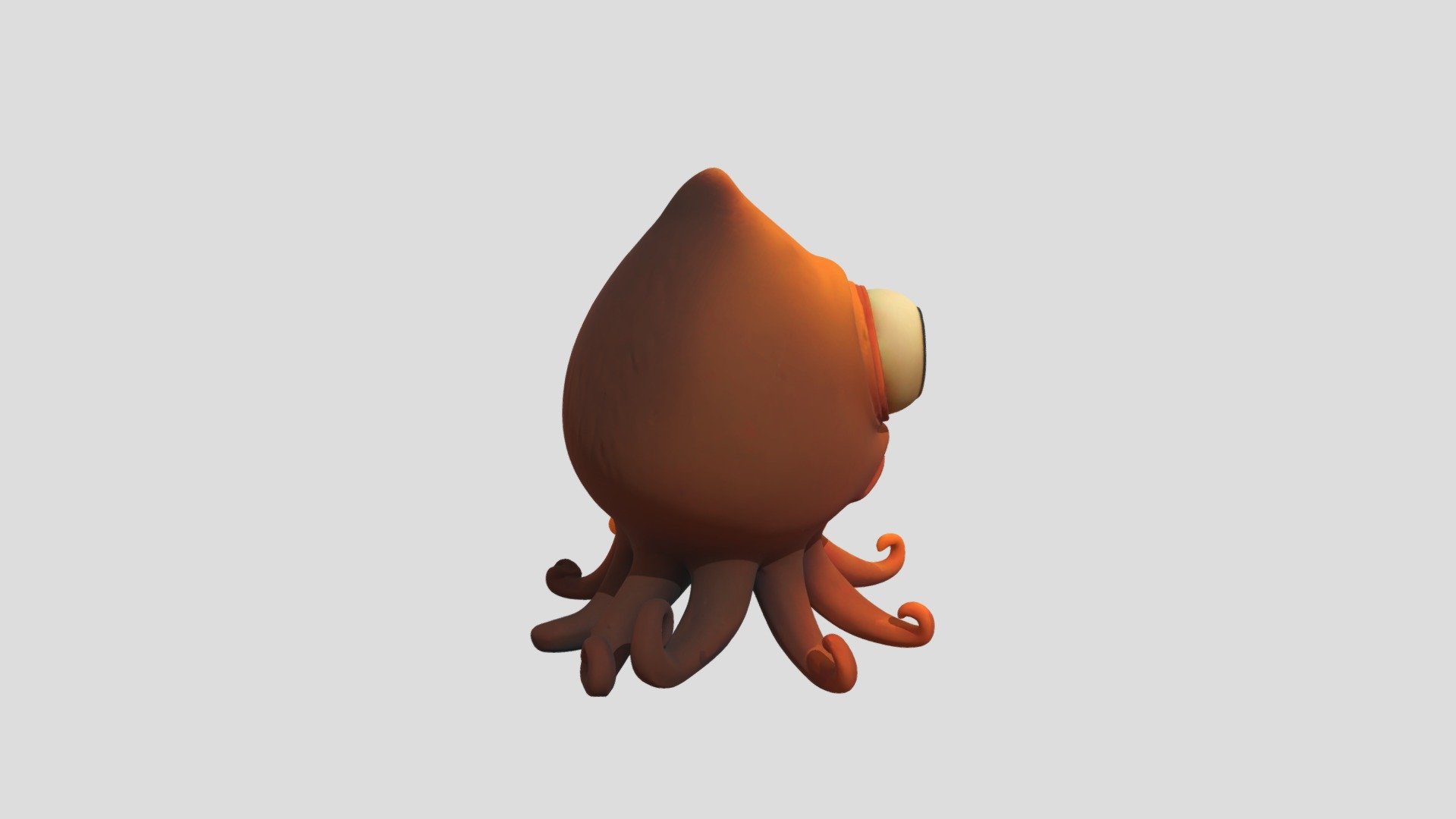 Cute One-Eyed Octopus – Stylized 3D Character - 3D model by MrGuyz (@Uk ...