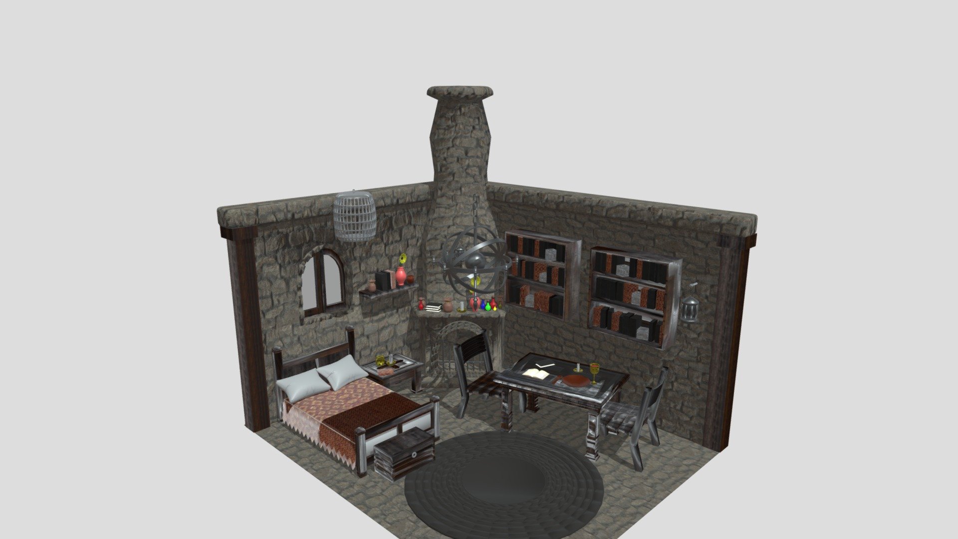 Medieval Interior Room Diorama - 3D model by RodrigoSD (@rodrigosd2004 ...