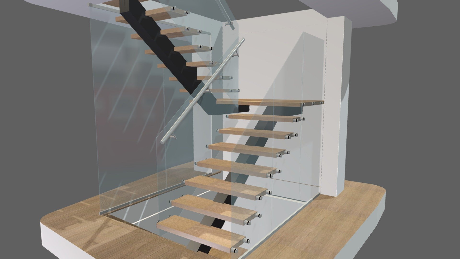 STAIR DESIGN MONO STRINGER - 3D model by Bolton Railings ...