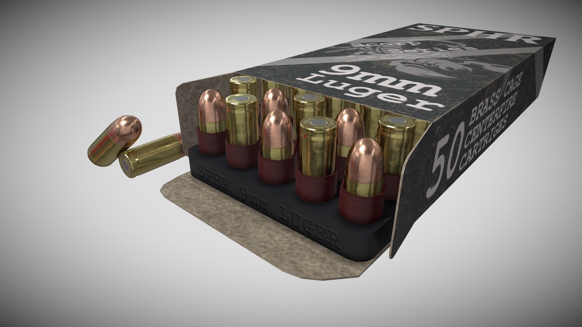 Bullet 9mm Luger - Download Free 3D model by omnisepher [33c08a4 ...