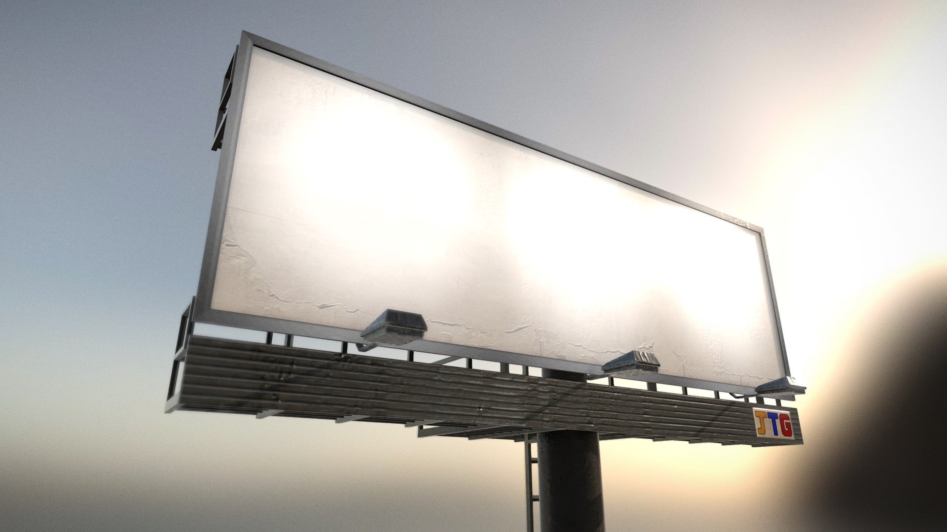 Metal Billboard Advertising Single Sided [Free] - Download Free 3D ...