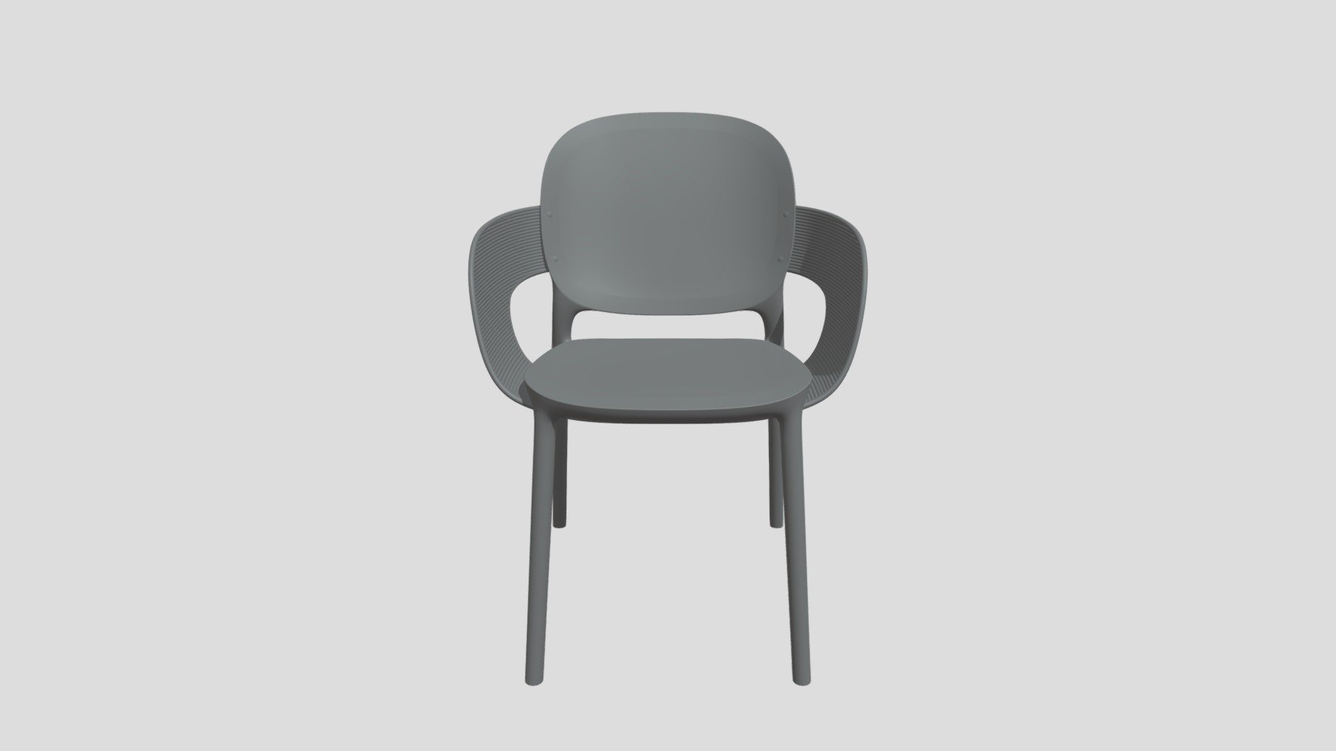 Hug Chair | Gray - 3D model by interracontract [33c1d63] - Sketchfab