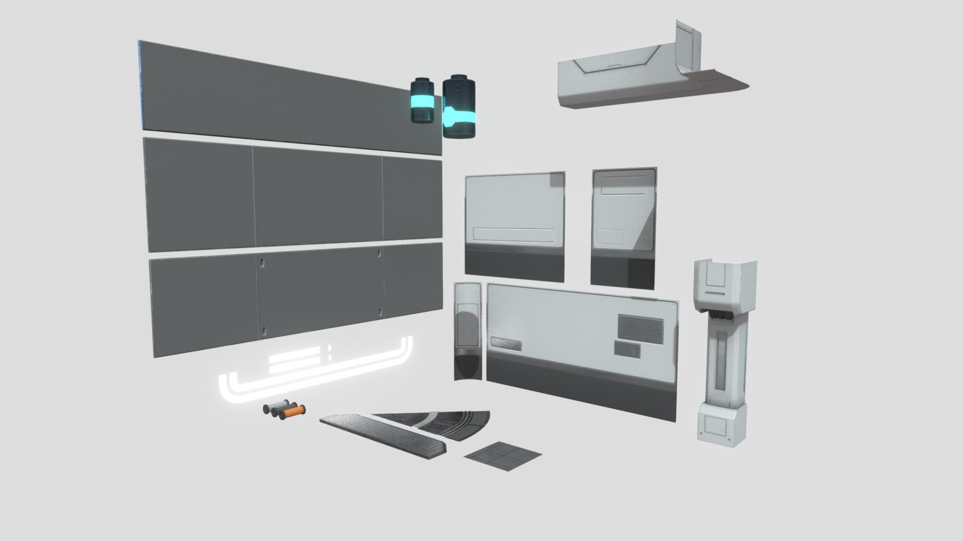 Sci Fi Laboratory Modular Kit - Download Free 3D model by ChickenHatMan ...