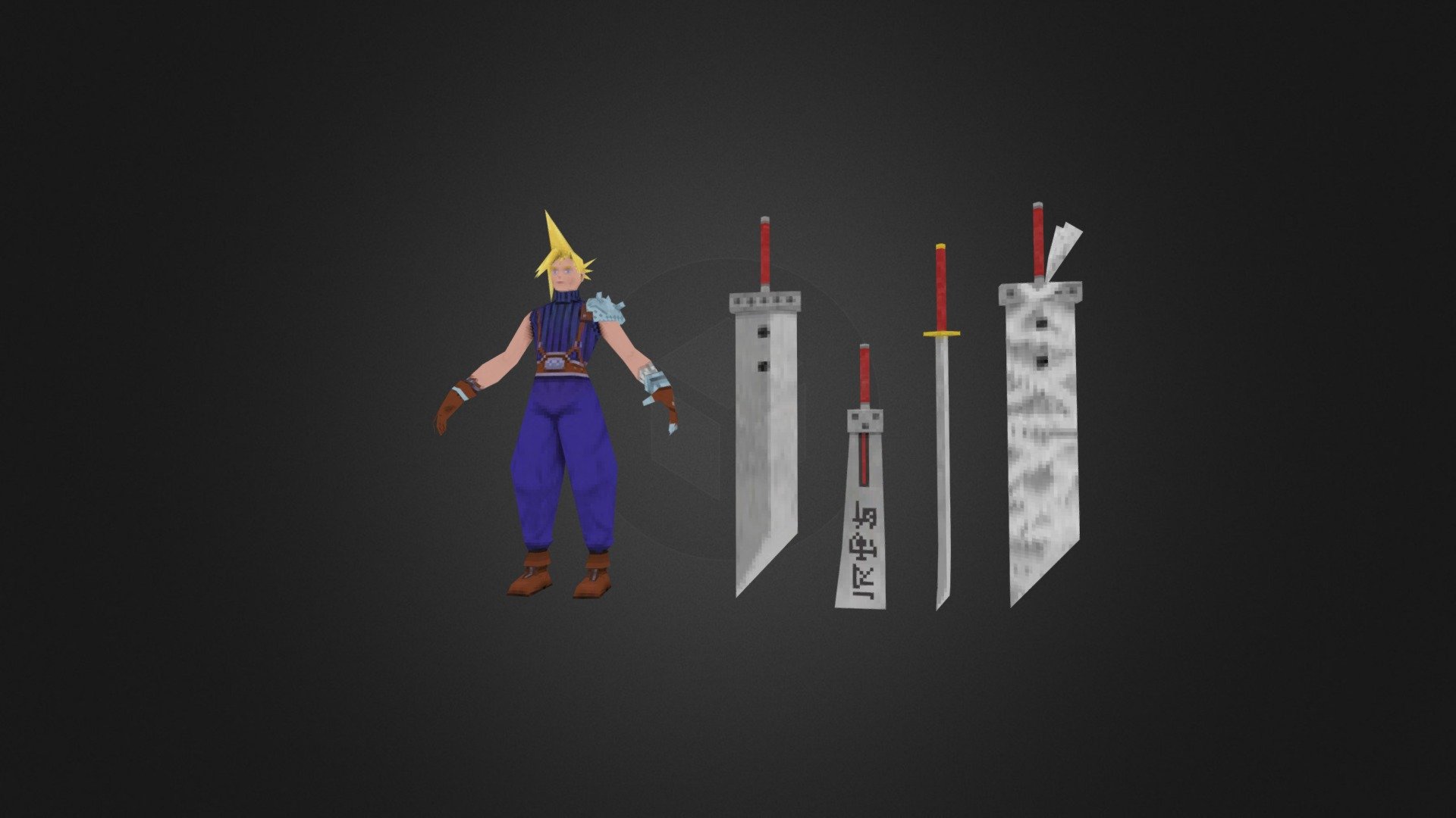 Cloud Strife - 3D model by Xavi Serrat (@XaviSerrat) [33c5c82] - Sketchfab