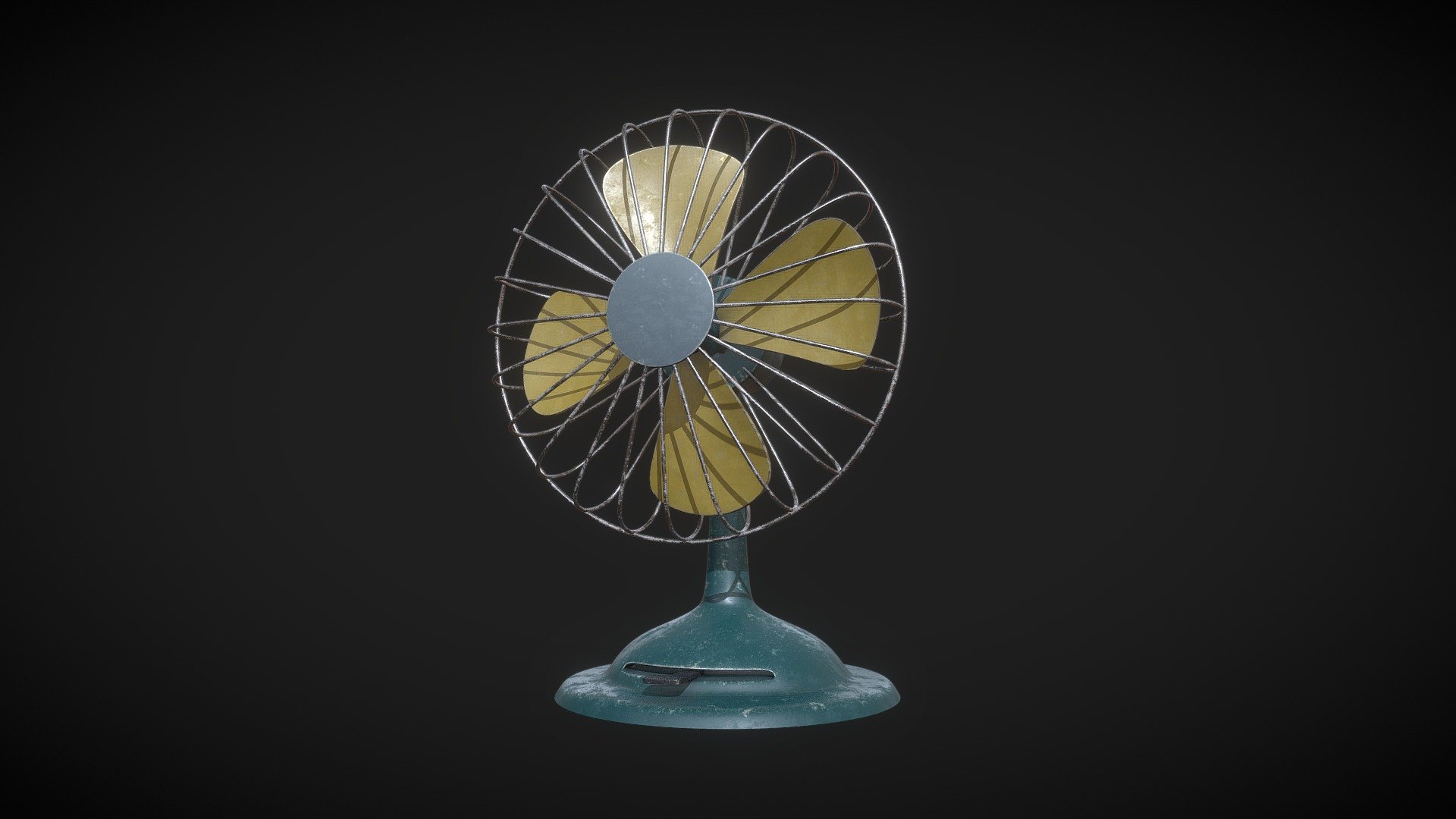 Low Poly Vintage Fan PBR 3D Model - 3D model by omar.bassam88 [33c998d ...