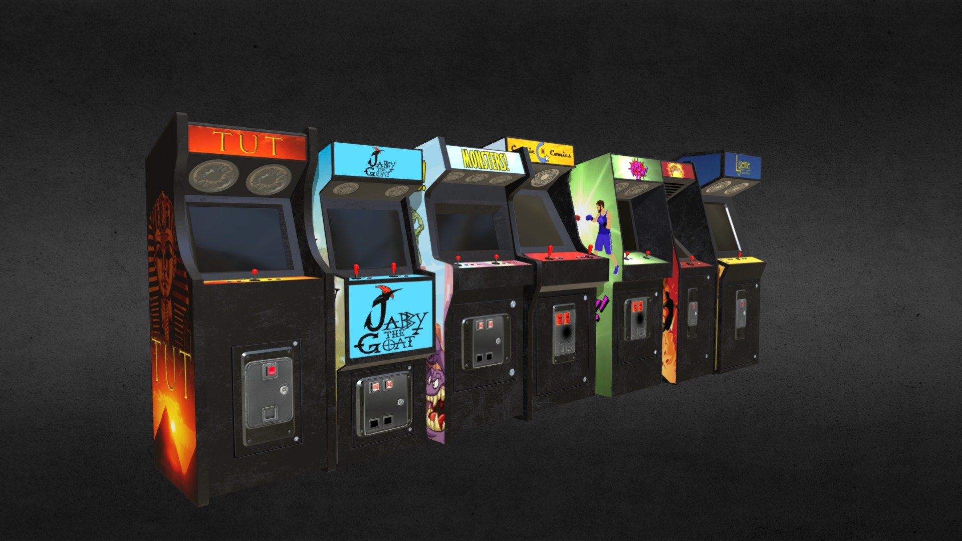Arcade Cabinets 3 - 3D model by LibraHades [33cb4dc] - Sketchfab
