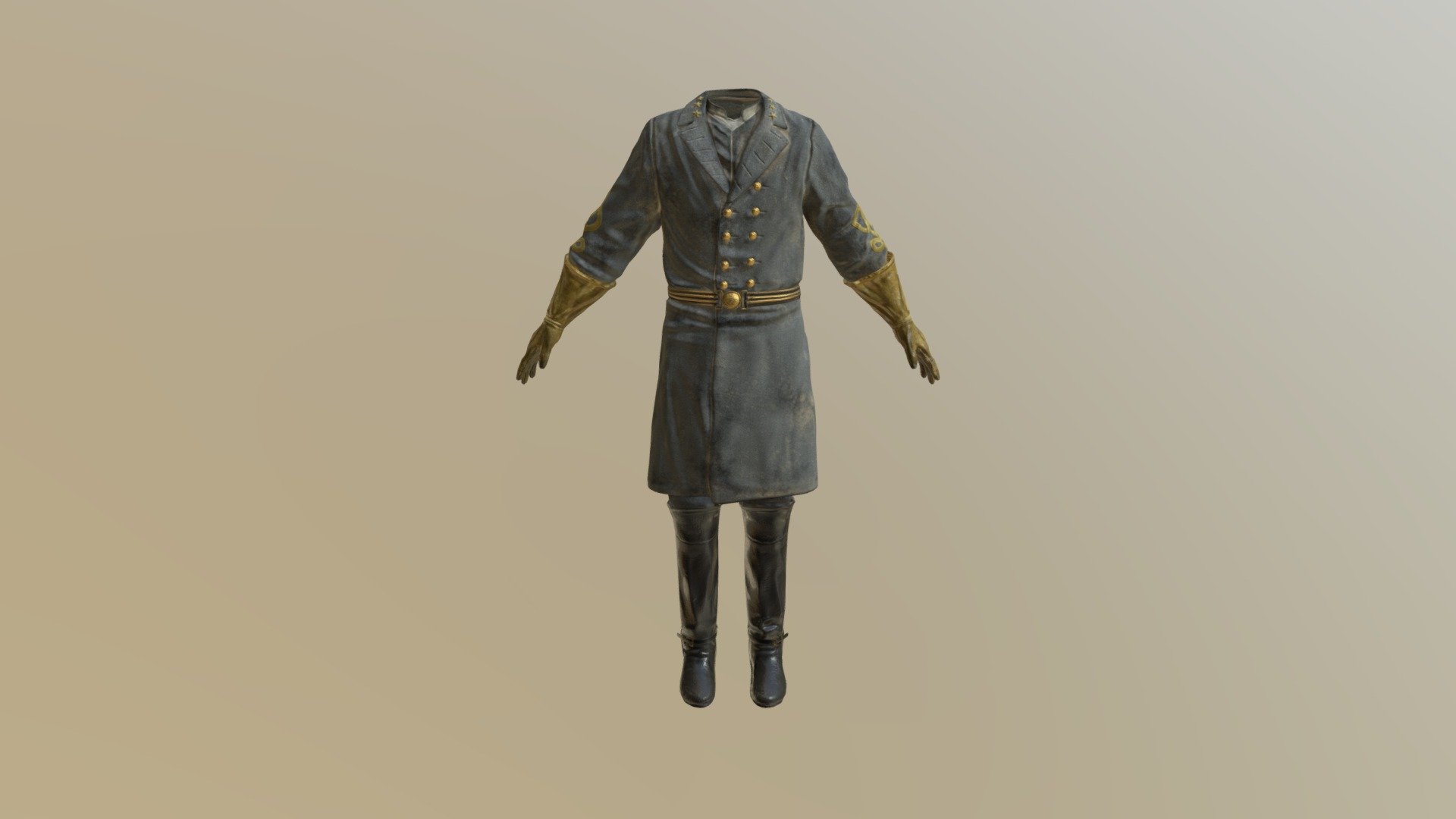 Confederate Officer - 3D model by acruzer53 [33cc2e6] - Sketchfab