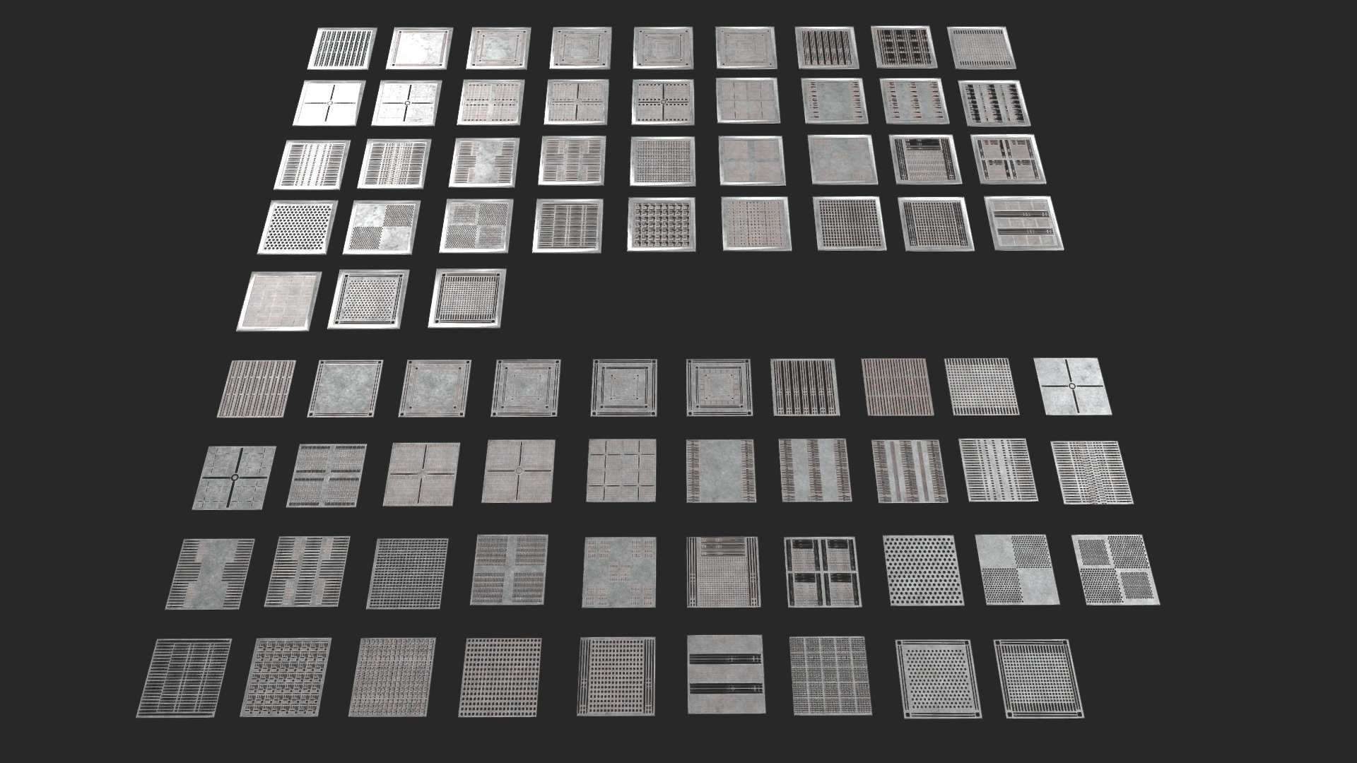 Floor Grate Pack Vol 2 - Grates 12 to 50 -LEGACY - 3D model by Jesus ...