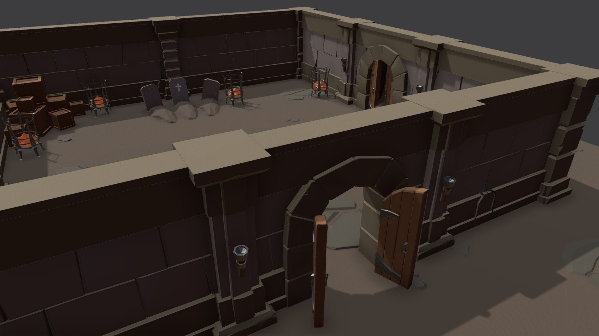 Modular Dungeon - 3D model by Teshe [33d0eaa] - Sketchfab