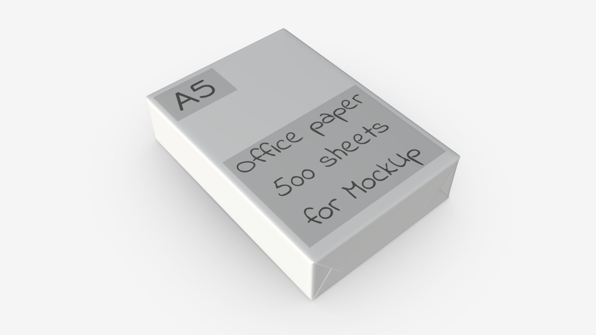 Office paper A5 500 sheets ream - Buy Royalty Free 3D model by HQ3DMOD ...