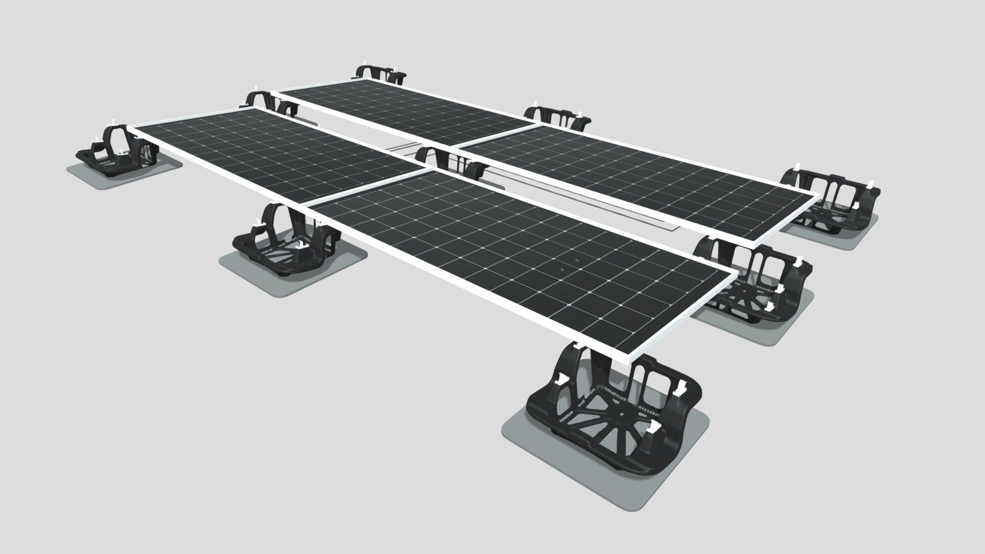 Ground_Mount_Ballasted_With_Inverter - 3D model by StokeAR [33d1be4 ...