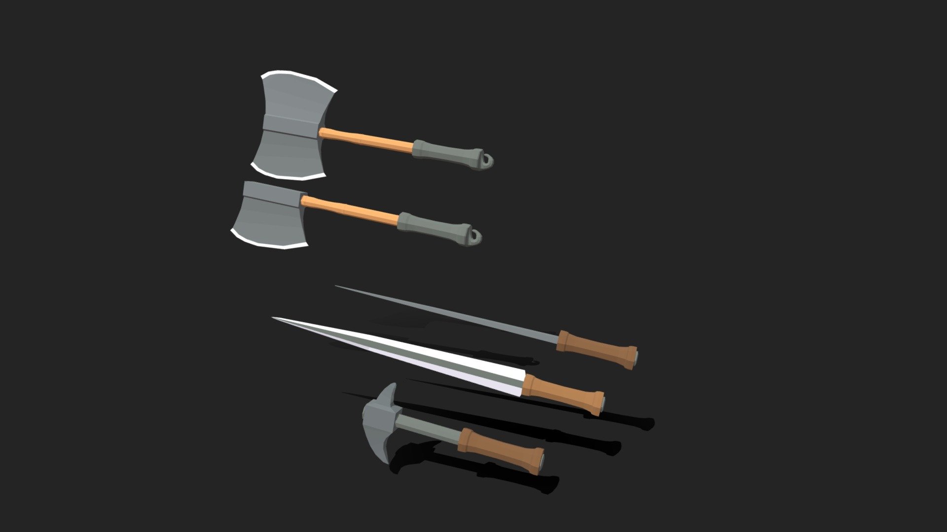 Low Poly Weapons And Stuff - Download Free 3D model by Soulraider.Dev ...