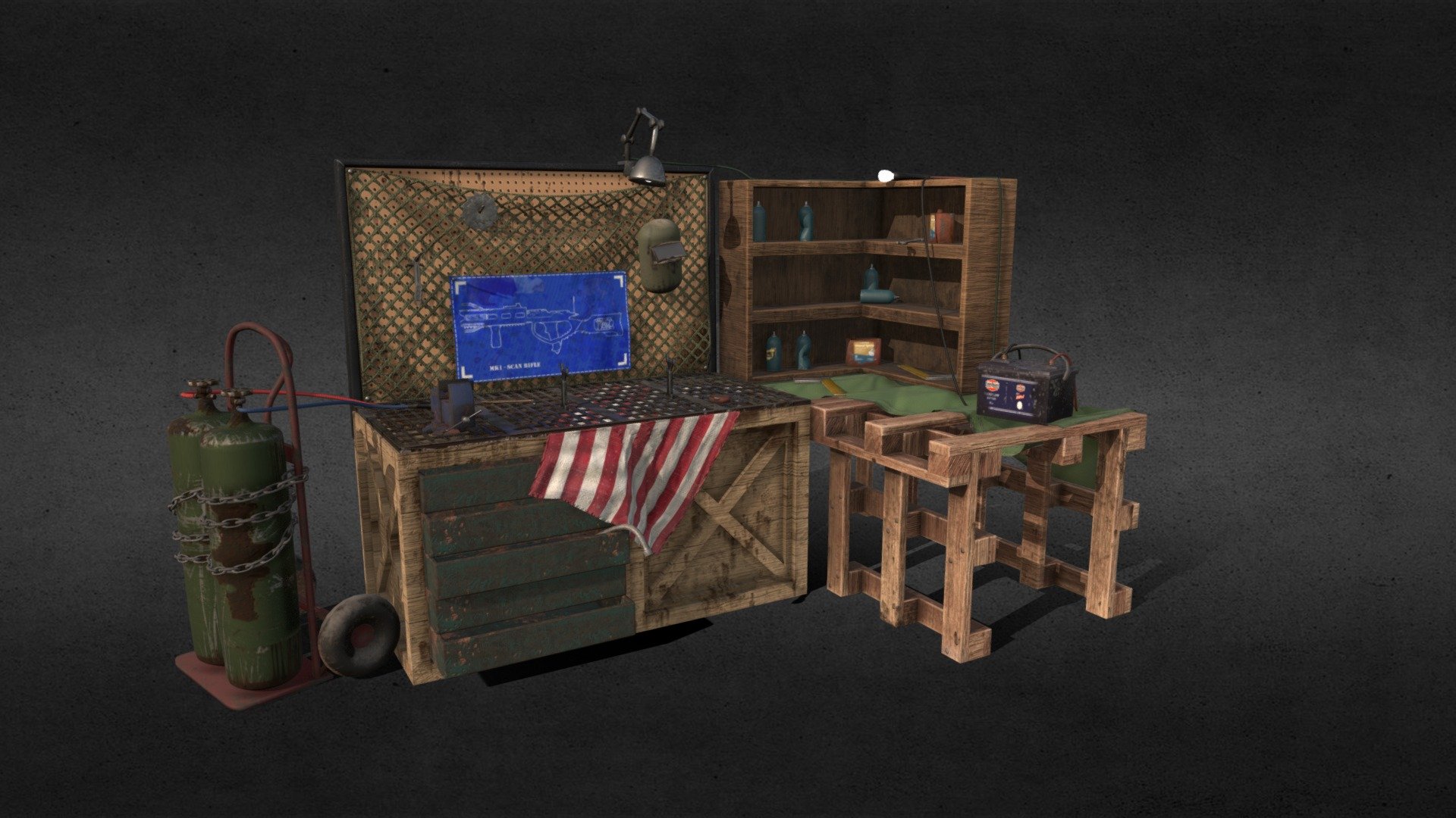 DIY Workbench - Download Free 3D model by AdamBetts [33d3375] - Sketchfab