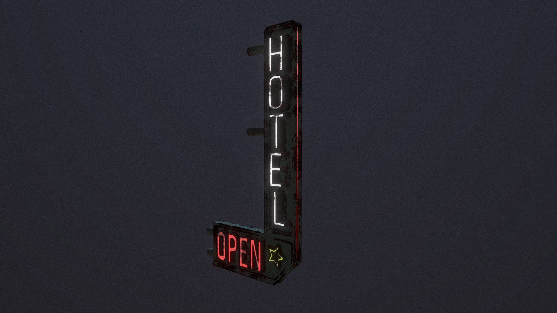 Neon Hotel Signboard - Buy Royalty Free 3D model by @blue.blender.print ...