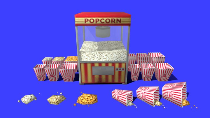 Popcorn 3D models - Sketchfab