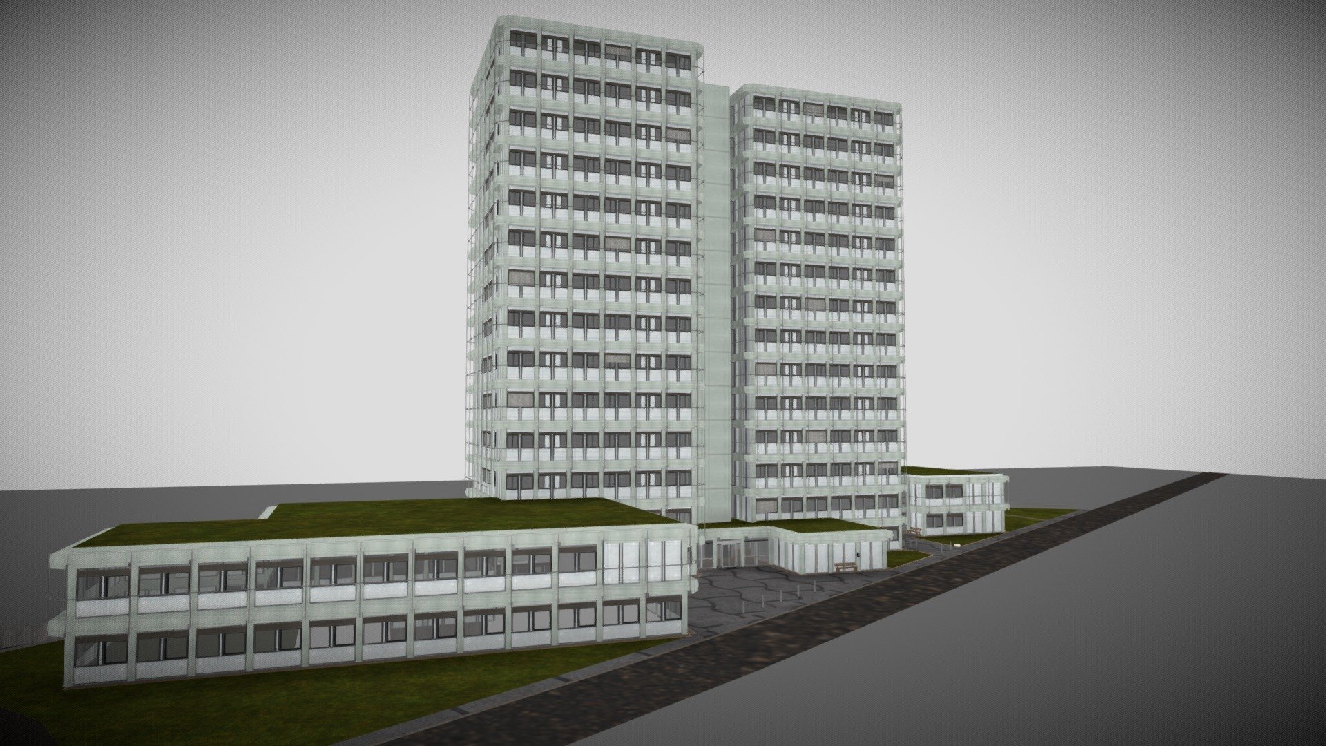 SRH Heidelberg building - 3D model by haunetal1990 [33d9452] - Sketchfab