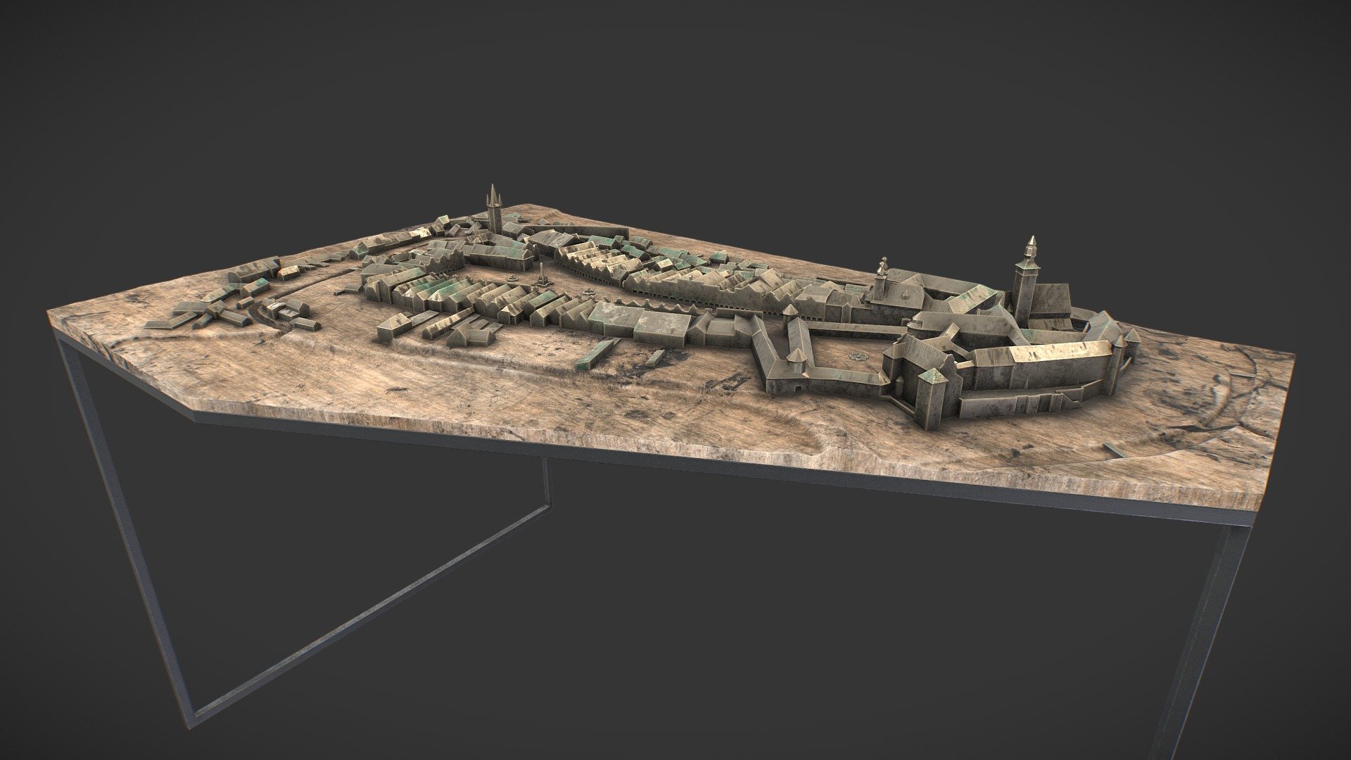 Table with city model - 3D model by david.holubec [33ddd47] - Sketchfab