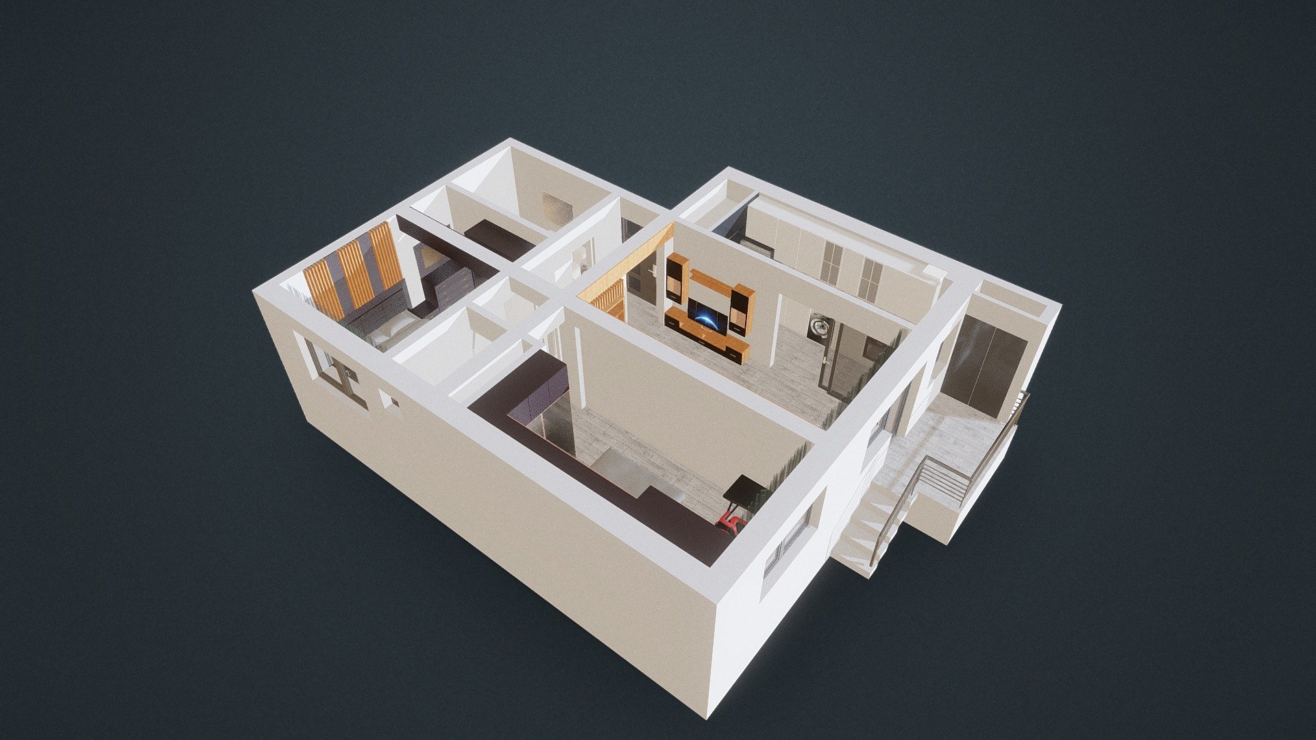 Randare apartament D - 3D model by Patrudoizero Design (@patrudoizero ...