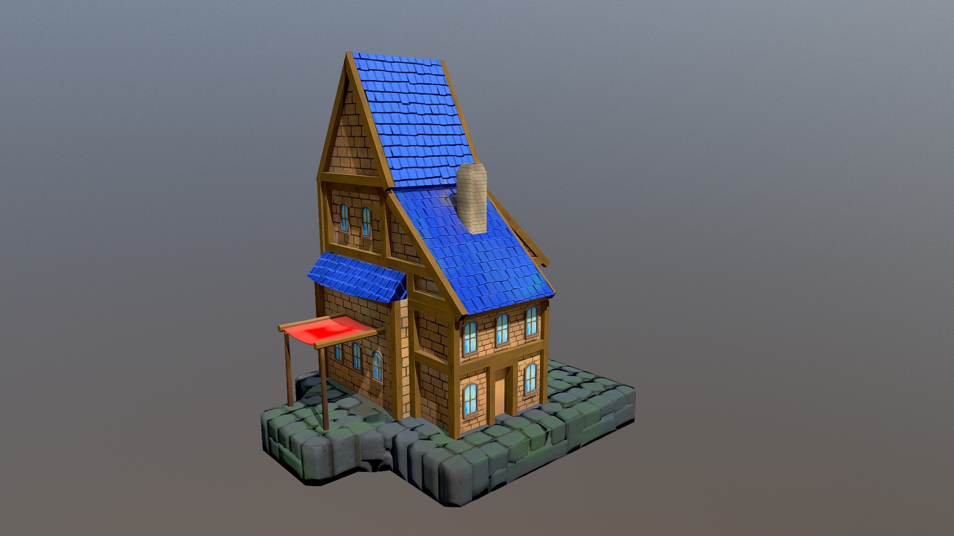 Toon House - Download Free 3D model by R-LAB (@rakshaan) [33e42c2 ...