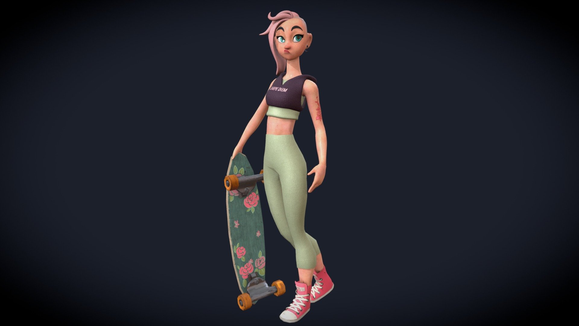 Skater Chick D Model By Nikiemonteleone E Da Sketchfab My Xxx Hot Girl