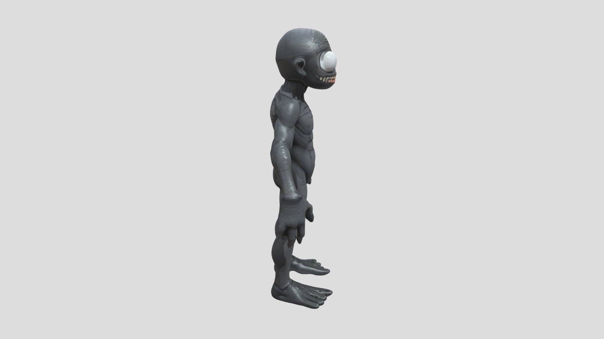 A scary creature with pale eyes - Download Free 3D model by DiploDog ...