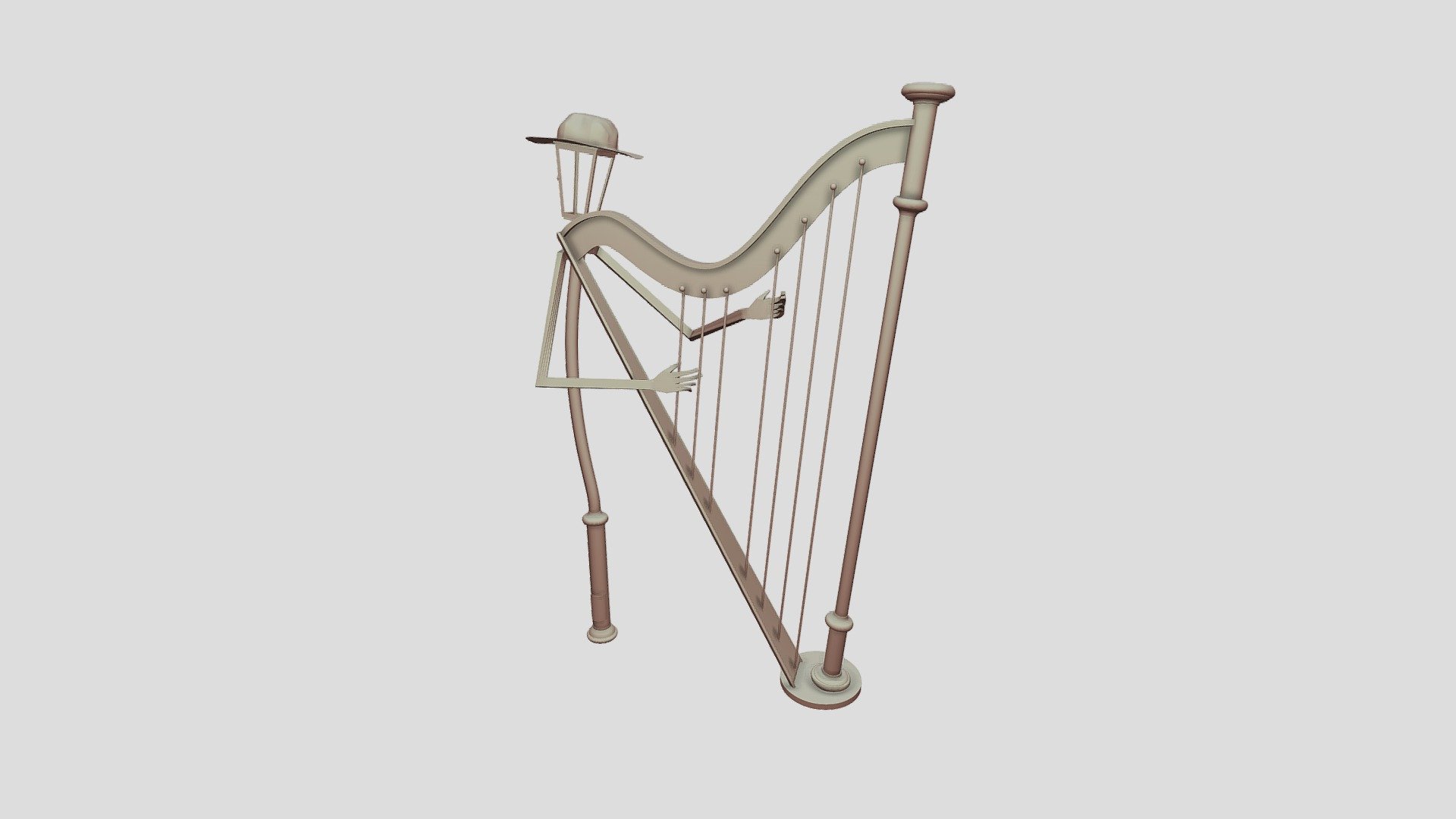 Арфа - 3D model by googlmarinat.1 [33e7e49] - Sketchfab
