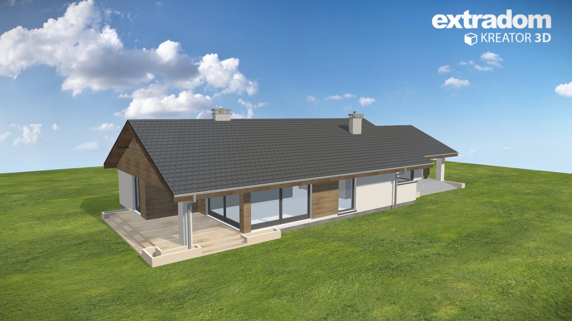 Projekt domu Kos Maxi (BBA2243) - 3D model by extradom.pl (@extradom ...