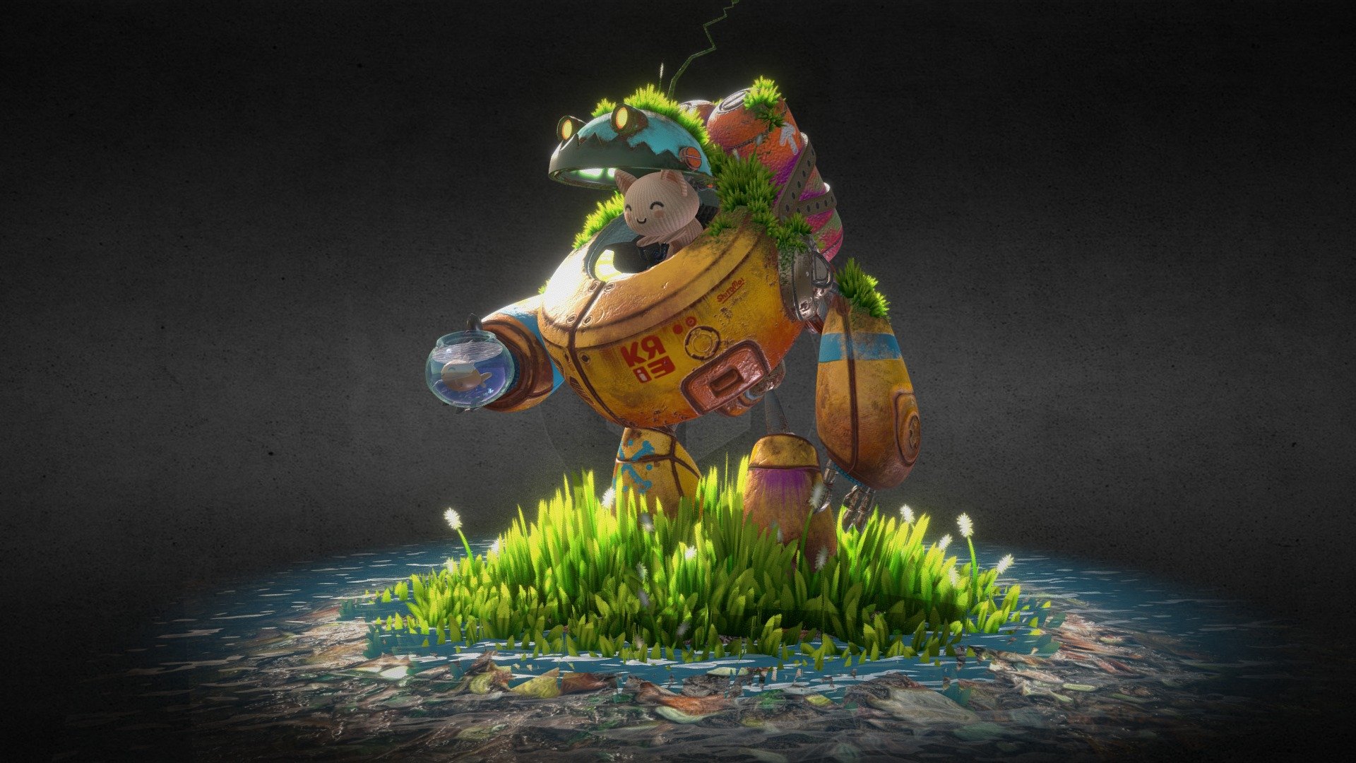 Mecha Cat! - 3D model by shiromai89 [33ef1f8] - Sketchfab