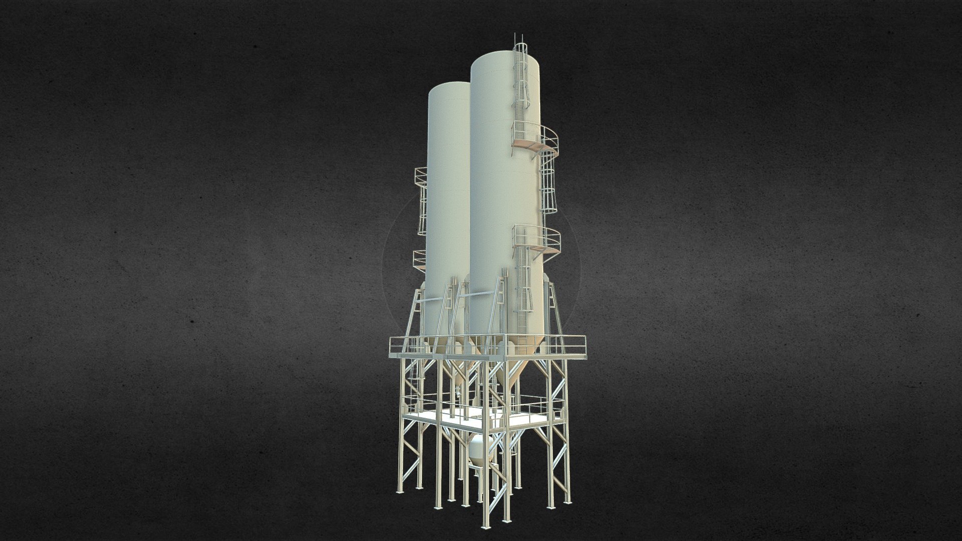 Dolo/Lime Silos Assy - 3D model by EAFabCorp [33f1506] - Sketchfab