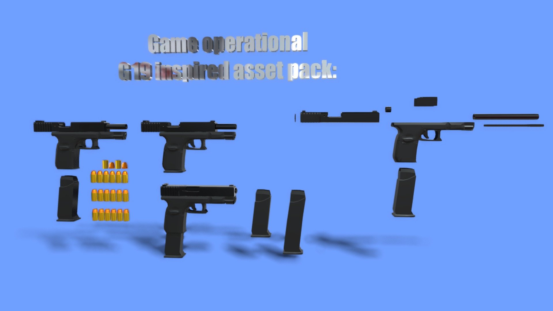 lowpoly G 19 Gun - Download Free 3D model by TeaX3 (@bloodtea) [33f21c0 ...